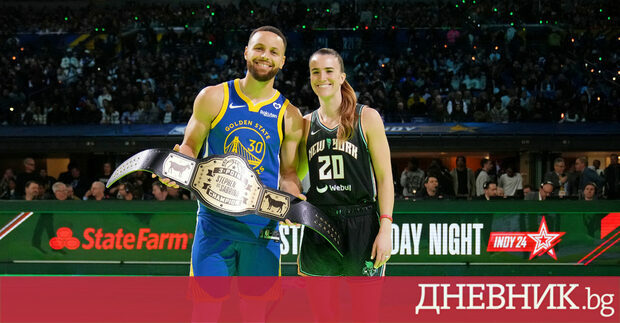 Steph Curry wins three-point shooting contest against star in women's ...